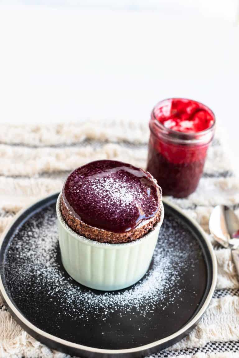 Mixed Berry + Chocolate Soufflé - Binge Worthy Bites