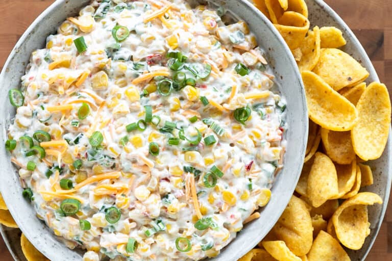 Creamy Fiesta Corn Dip - Binge Worthy Bites